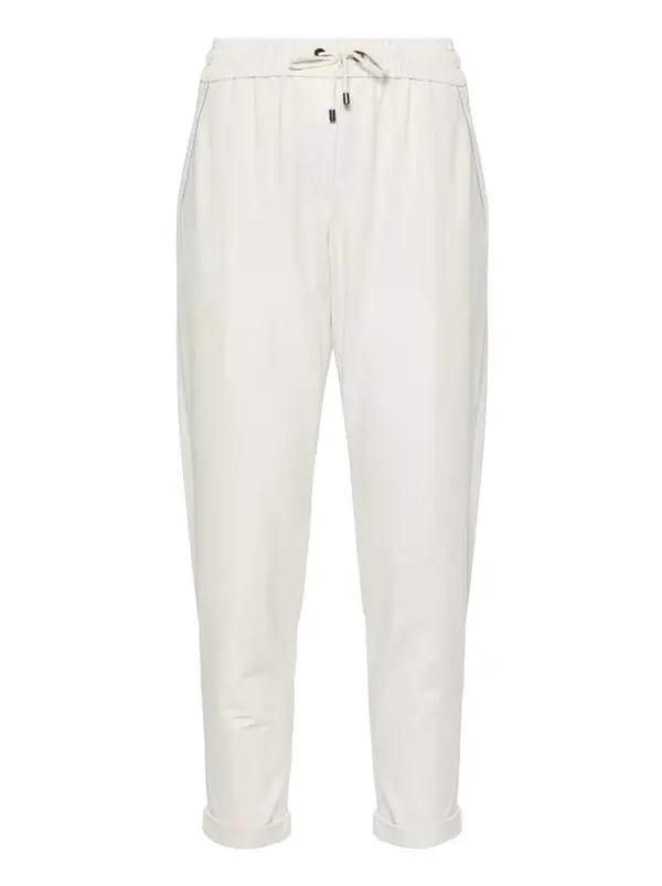 Brunello Cucinelli Drawstring-fastening Trousers - Neutrals