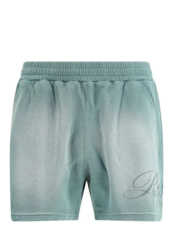REPRESENT Owner Club Script Mesh Shorts - Green