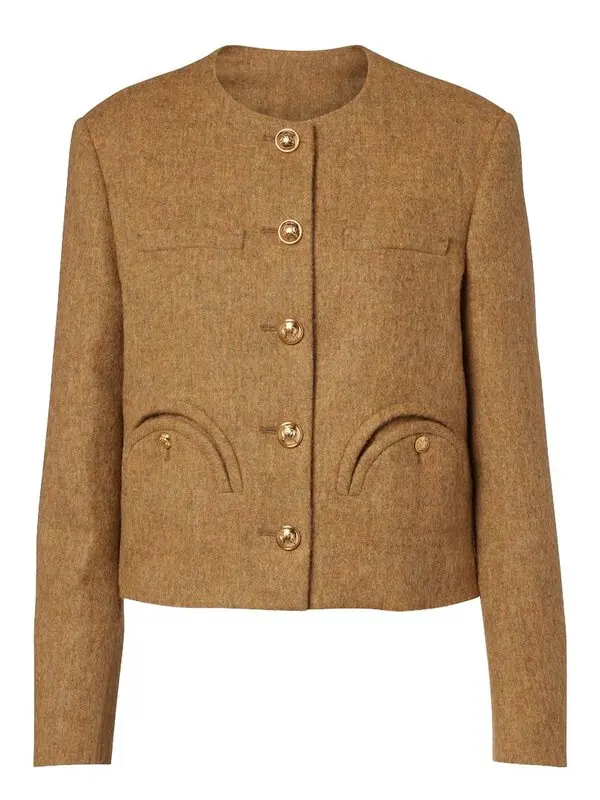 BLAZÉ MILANO Shamo Virgin Wool Tweed Jacket - Green