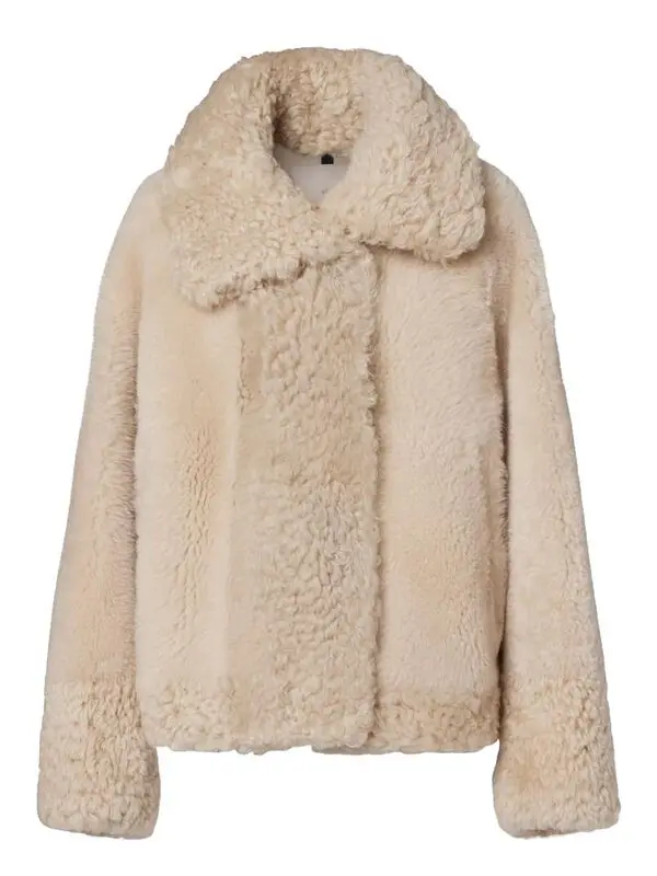 Moncler Gobain Shearling Down Jacket - Beige
