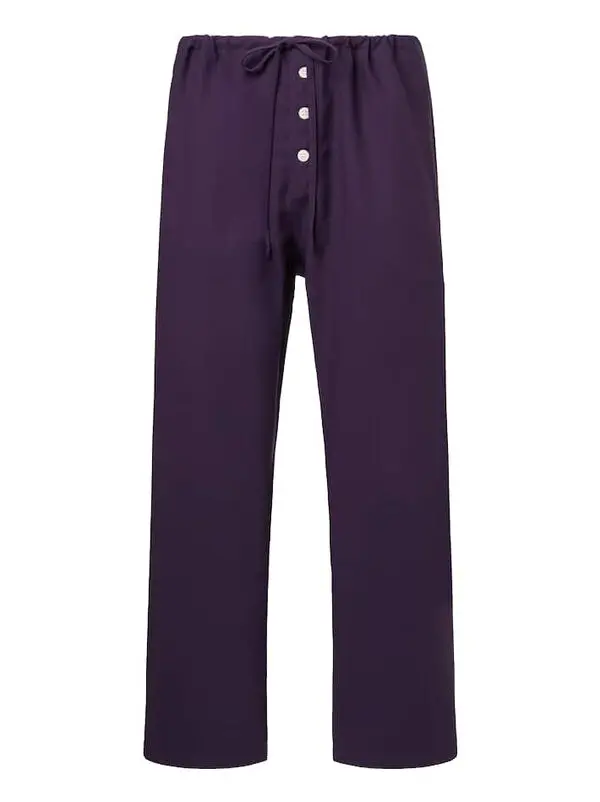 BODE Astor Wool Wide-leg Pants - Purple