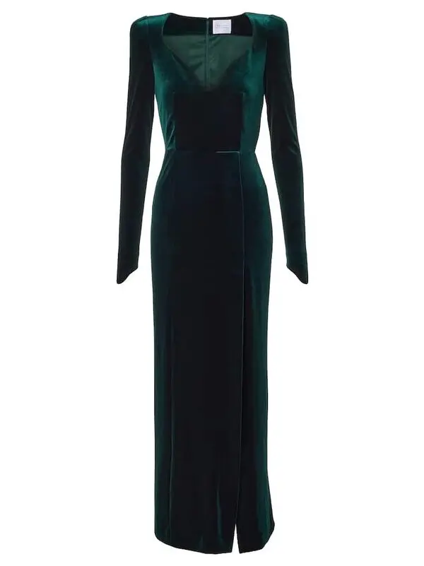Galvan Vanitas Velvet Gown - Green