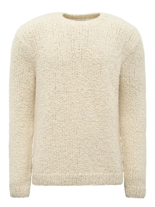Gabriela Hearst Typhon Knit Sweater In Cashmere Boucle - Ivory