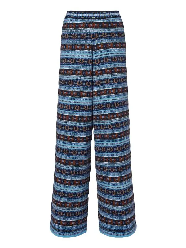 Stella McCartney Knitted Virgin Wool Wide-leg Pants - Multicoloured