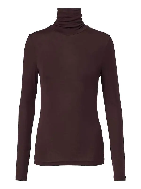 AGOLDE Pascale Turtleneck Top - Brown