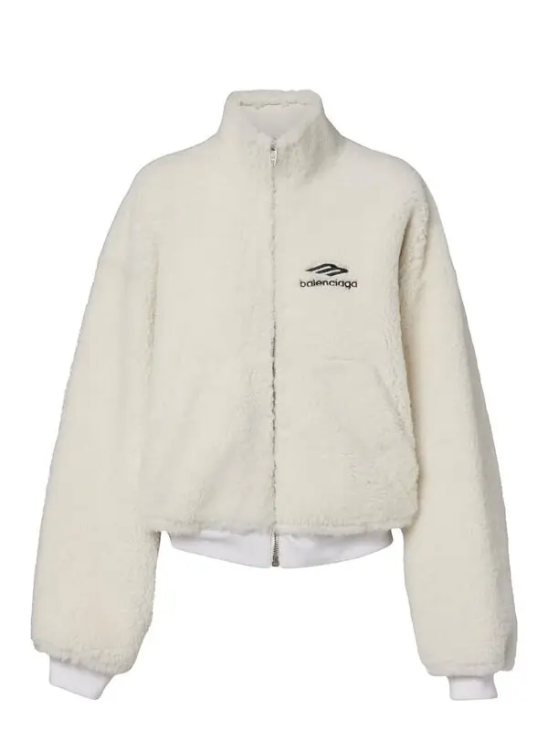 Balenciaga Shearling Jacket - White