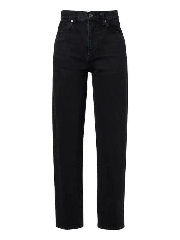 FRAME The Neat Mid-rise Straight Jeans - Black