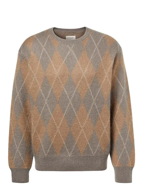 FRAME Argyle Sweater - Brown