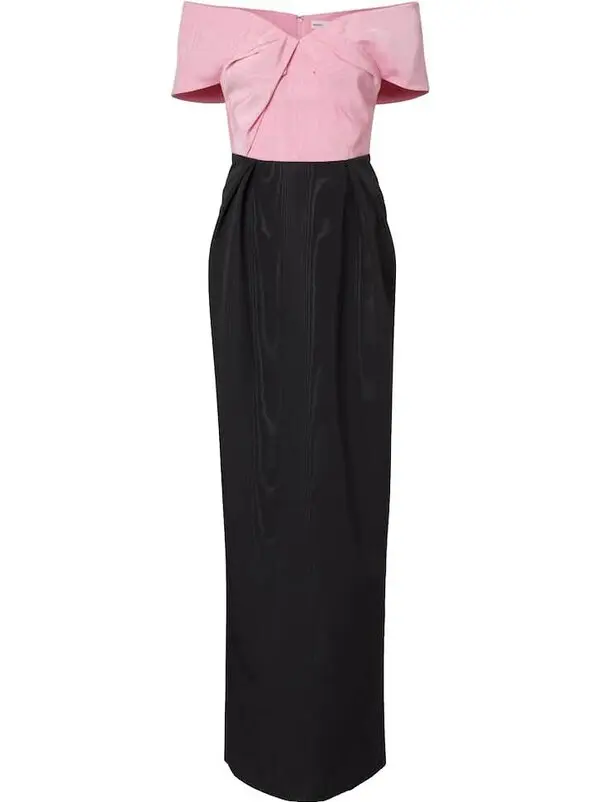 Rebecca Vallance Amaro Off-shoulder Taffeta Gown - Pink