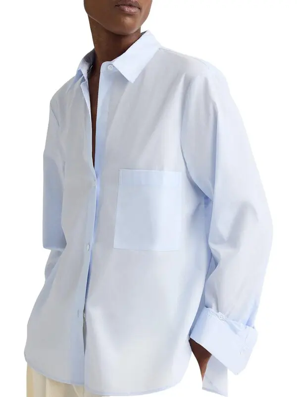 TWP Oversized Button-down Shirt - Baby Blue