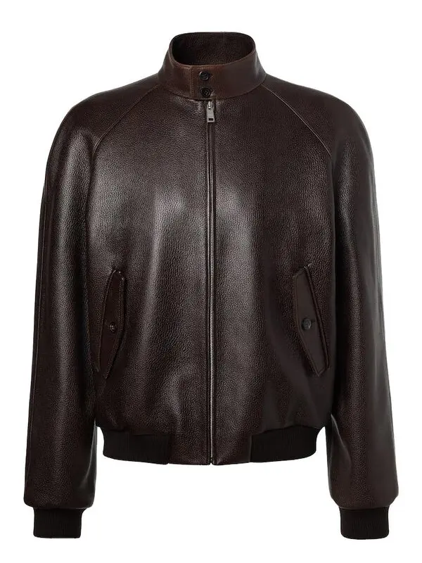 Prada Leather Jacket - Brown