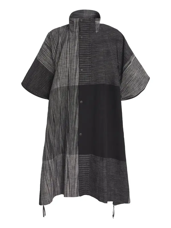 Issey Miyake Cotton Kasuri Coat - Black