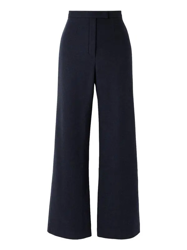 Loro Piana Robin Cashmere-blend Wide-leg Pants - Blue