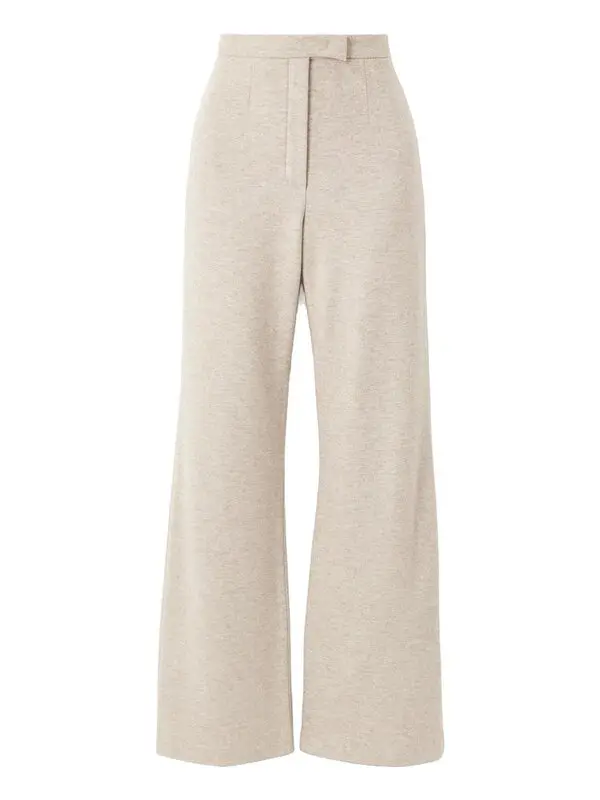 Loro Piana Robin Cashmere-blend Wide-leg Pants - Neutrals