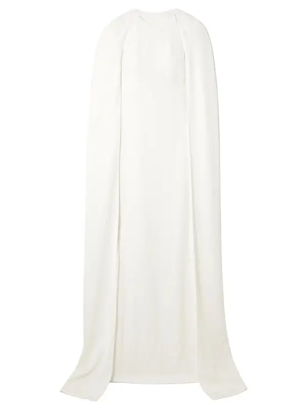 Stella McCartney Cape-effect Stretch-cady Gown - White