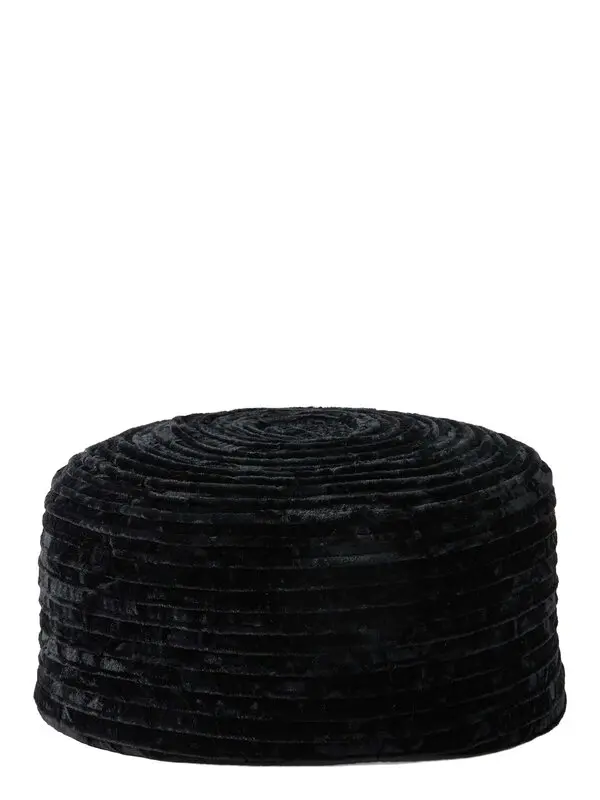 GIGI BURRIS MILLINERY Lauren Silk-blend Velvet Cap - Black