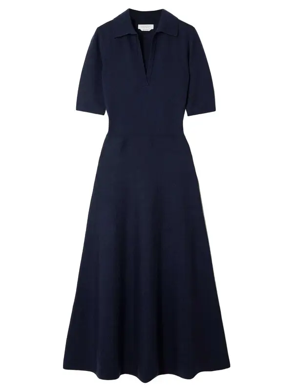 Gabriela Hearst Bradley Wool-blend Midi Dress - Navy