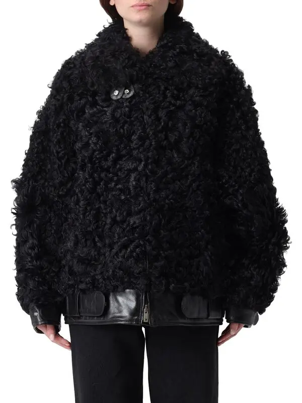 GOLDEN GOOSE Fur Coat - Black