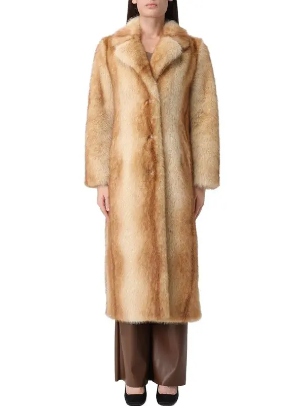 STAND STUDIO Fur Coat - Beige