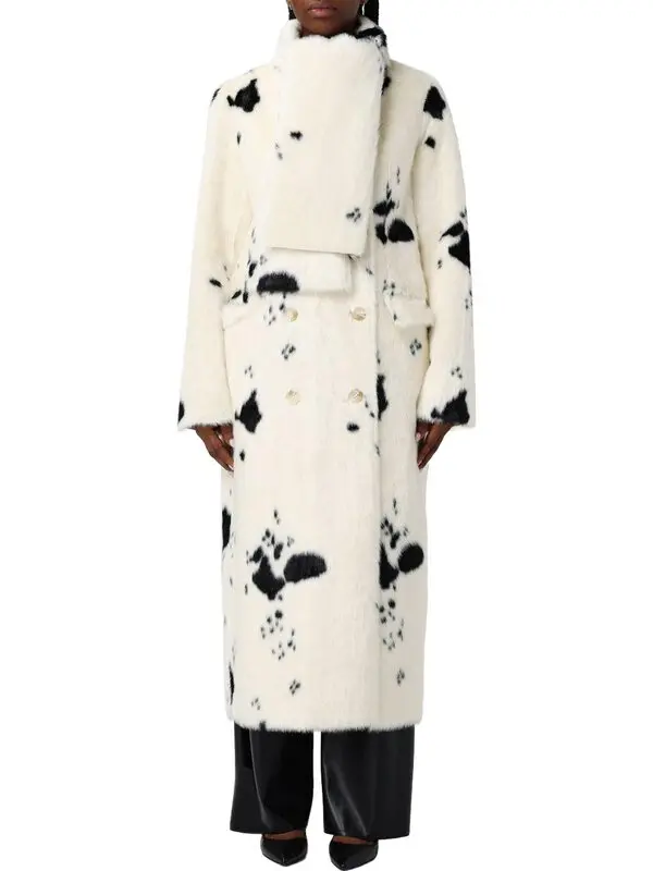 STAND STUDIO Fur Coat - White