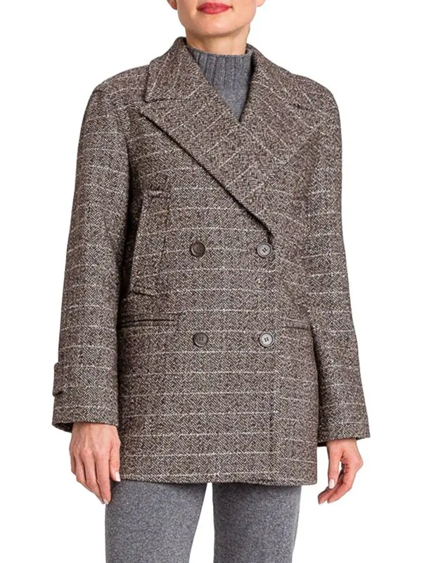 TWINSET Double Breasted Coat - Brown
