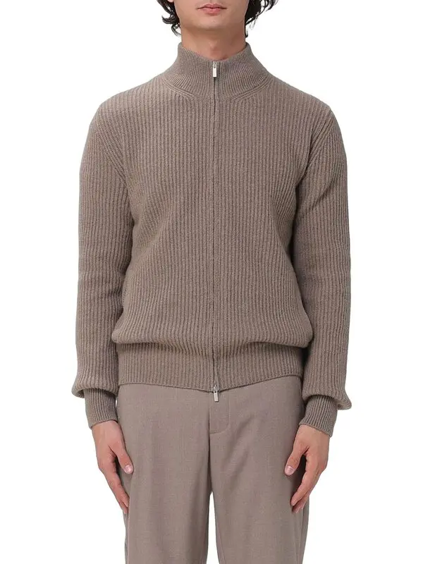 LARDINI Ribbed Pullover Sweater - Beige