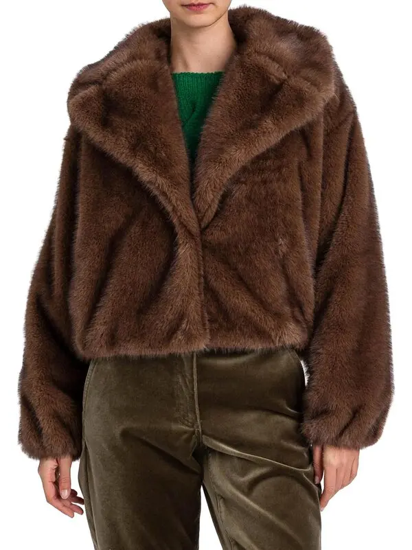 TWINSET Fur Coat - Brown