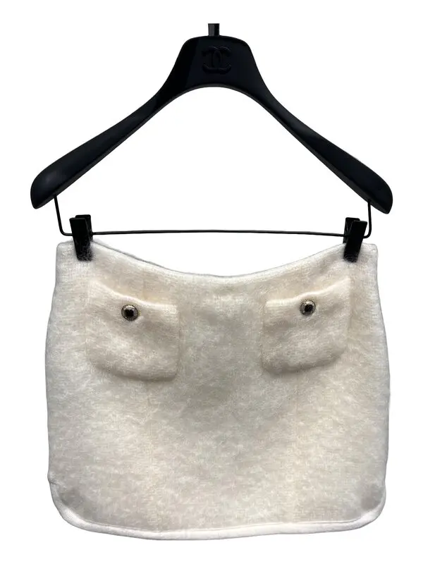 Chanel Mohair Mini Skirt - White