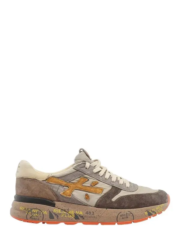Premiata Mick Suede And Nylon Low Top Sneakers - Brown