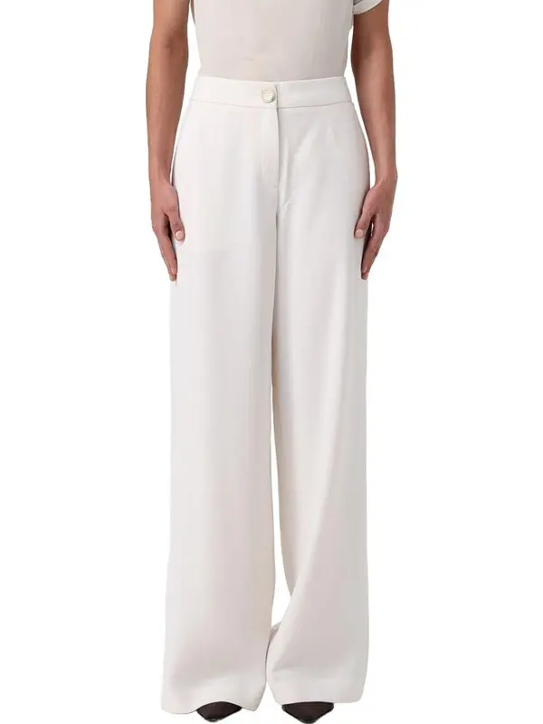 Armani Exchange Wide Leg Trousers - Yellow Cream