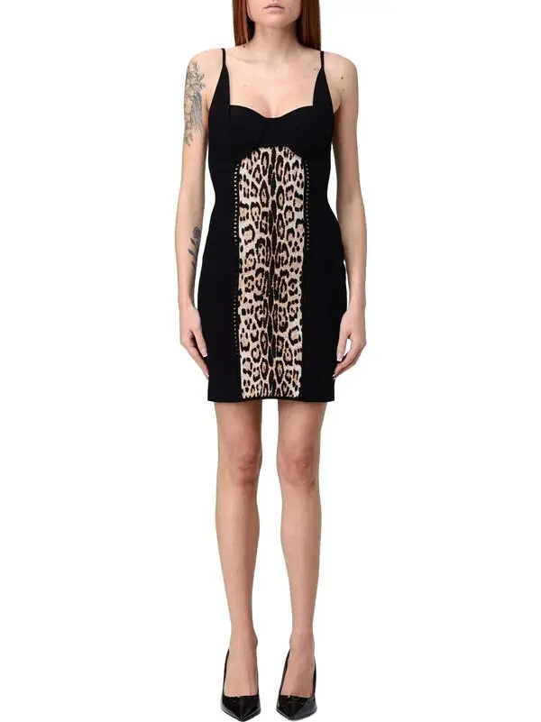 Roberto Cavalli Sleeveless Mini Dress - Black