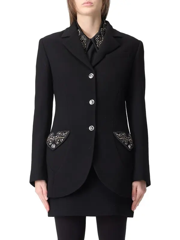Versace Embellished Jacket - Black