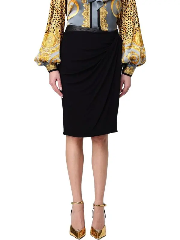 Versace Draped Skirt - Black