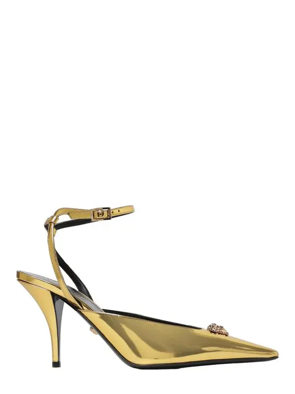 Versace Pointed Toe Pumps - Gold