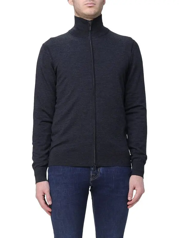 PAOLO PECORA Zip-up Sweater - Grey