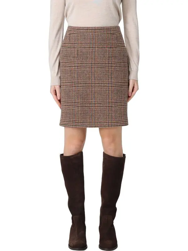 FAY Plaid Skirt - Beige