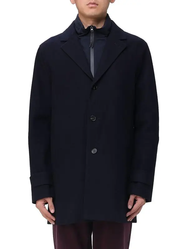 PALTO' Single-breasted Coat - Blue