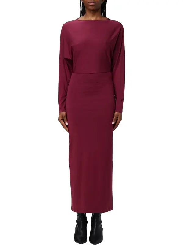 MAR DE MARGARITAS Solid Maxi Dress - Burgundy