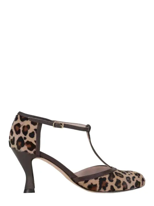 P.a.r.o.s.h Animal-print T-strap Pumps - Neutrals