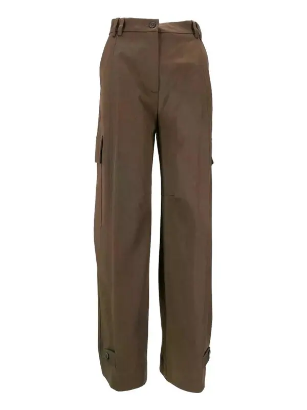 P.a.r.o.s.h Cargo Button Trousers - Brown