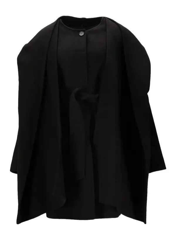 P.a.r.o.s.h Belted Hooded Cape - Black