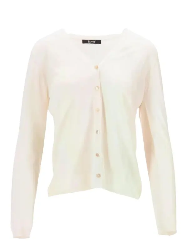 LA ROSE Front-button Cardigan - Neutrals