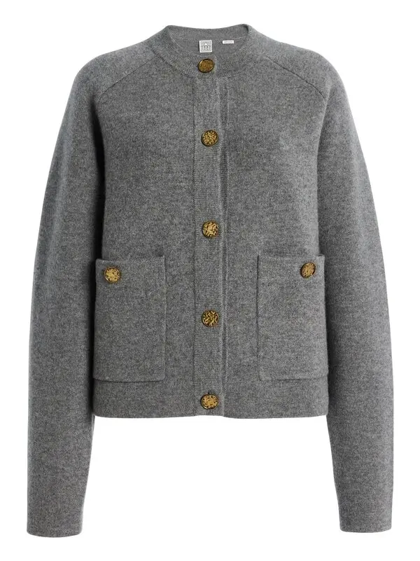 TOTÊME Wool-cashmere Cardigan - Grey