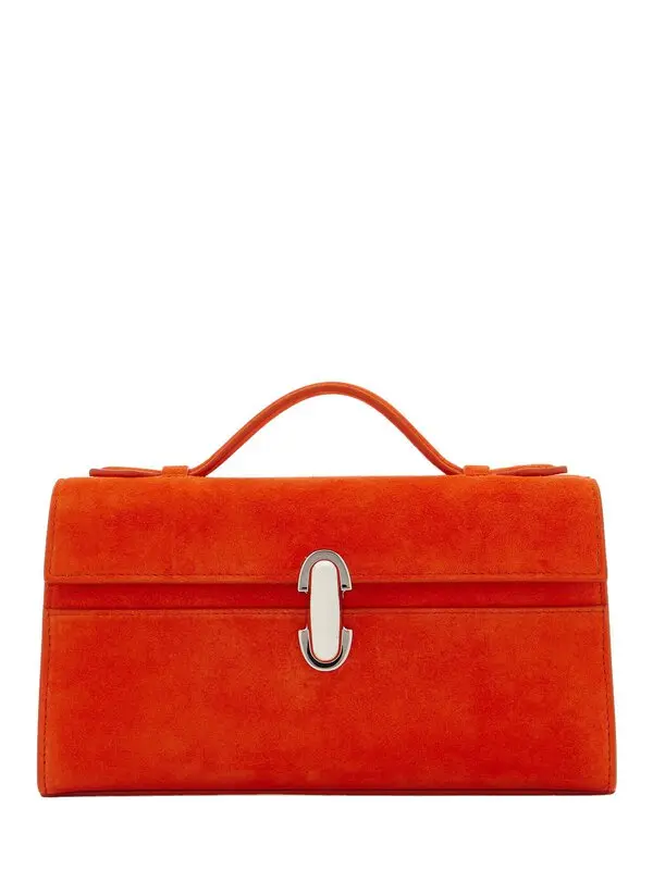 Savette Symmetry Suede Pochette - Orange