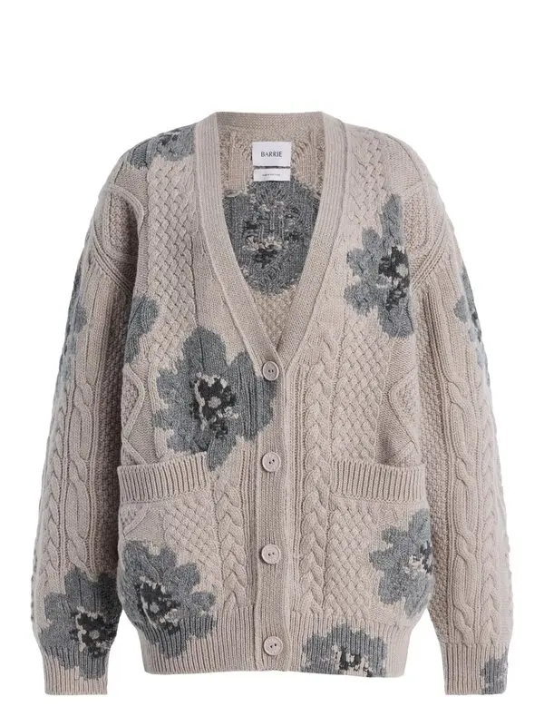 BARRIE Cockade Floral Cashmere Cardigan - Print