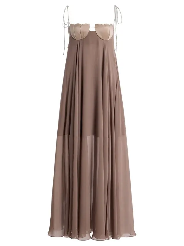 Anna October Solomia Crepe Maxi Dress - Brown