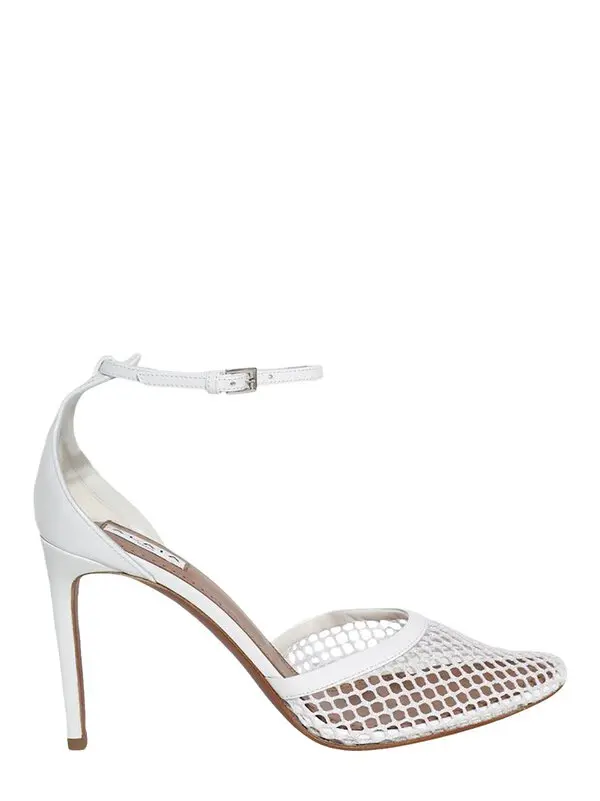 Alaïa High Fishnet Pumps - White