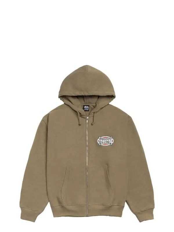 StÜssy Champion Oval Zip Hoodie - Tan