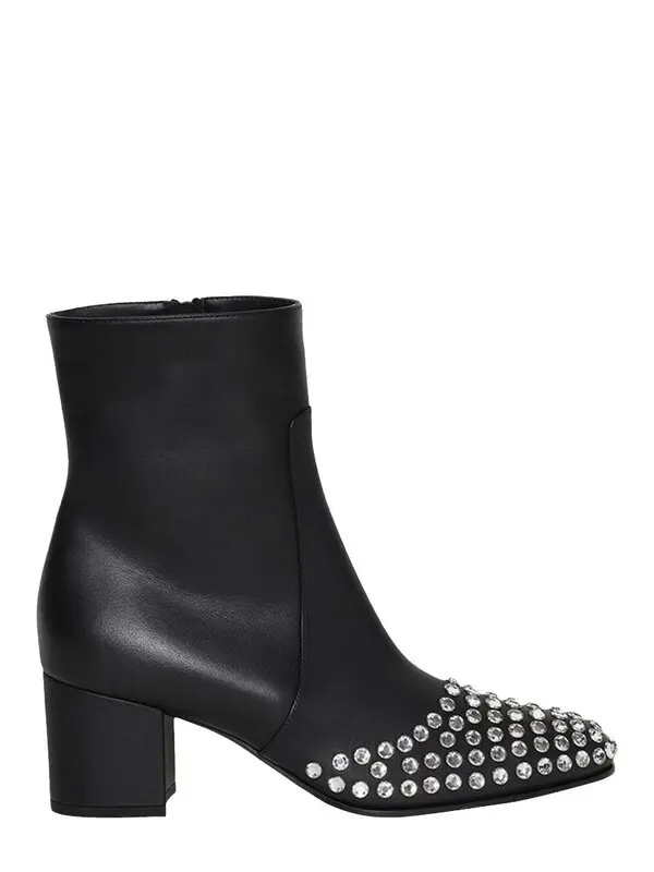 Alaïa Low Heel Ankle Boots - Black