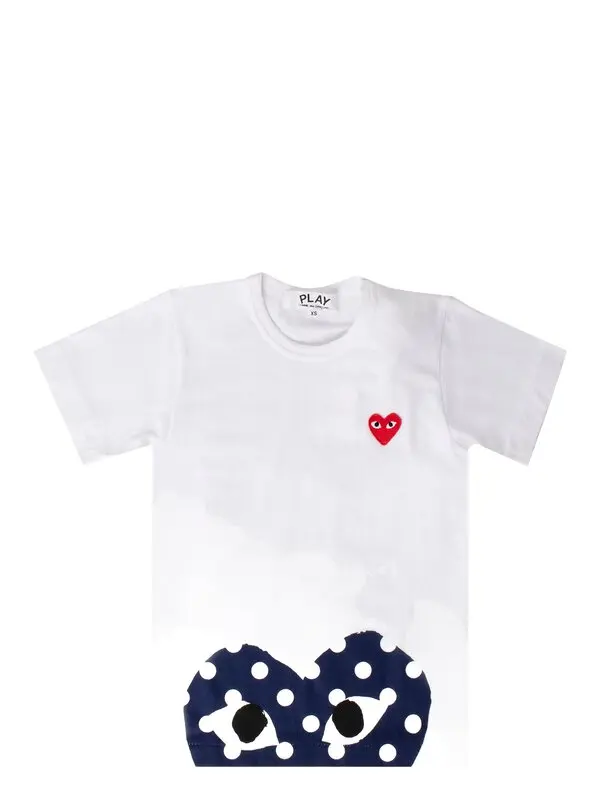 Play Comme Des Garcon Polka Dot Heart T-shirt - White